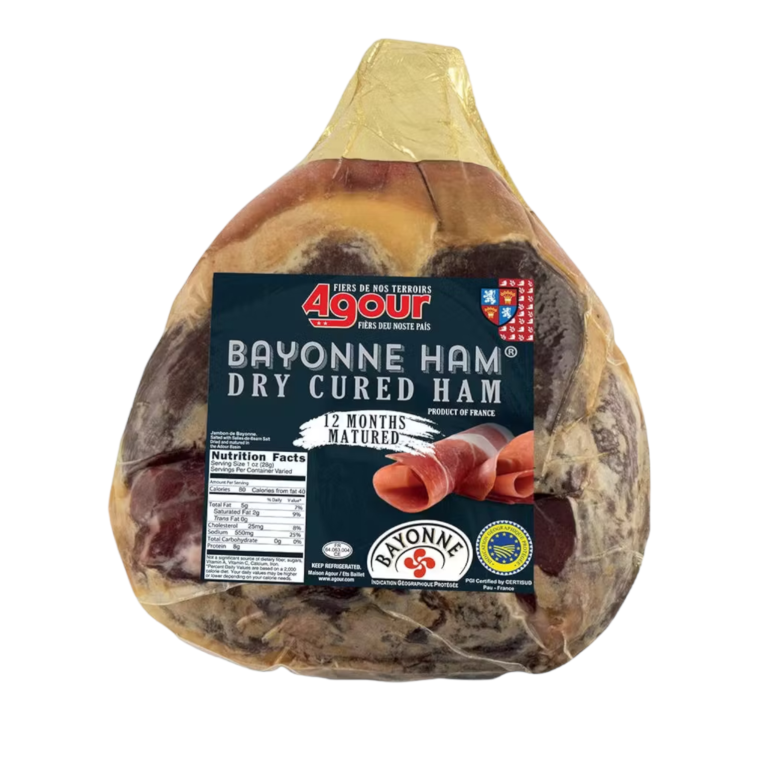 🇫🇷 Whole Bayonne Ham (Aged 12 Months) by Agour 🐖, ~12 lbs [Pre-Order ...